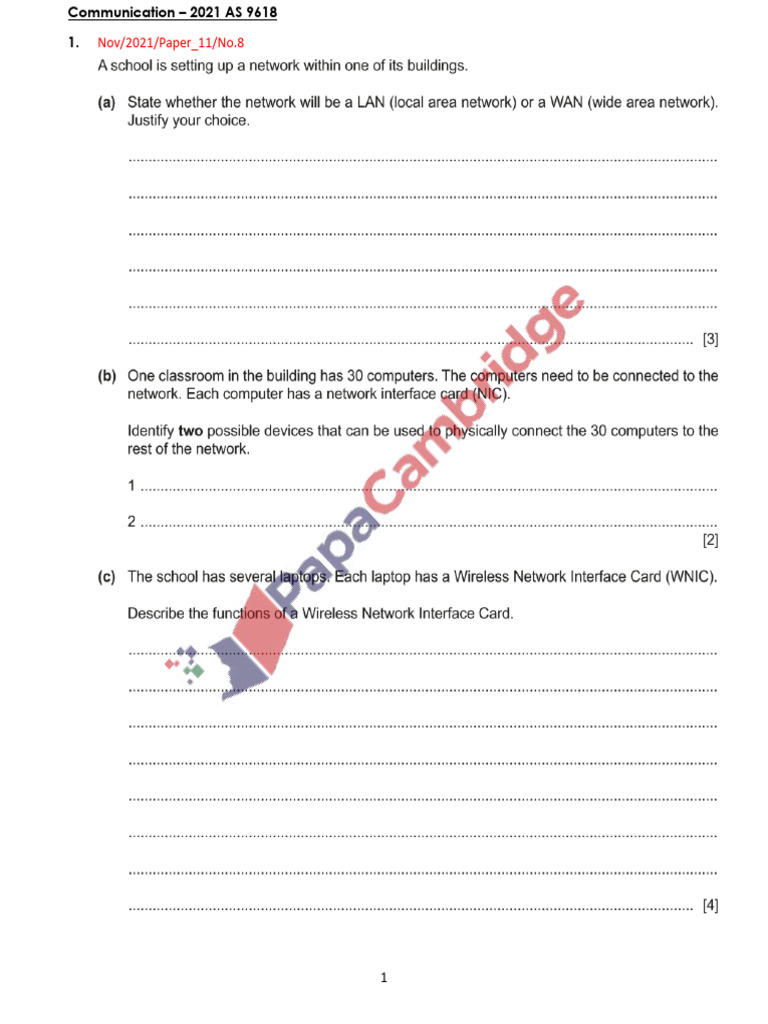 2021 Communication As 9618 | PDF