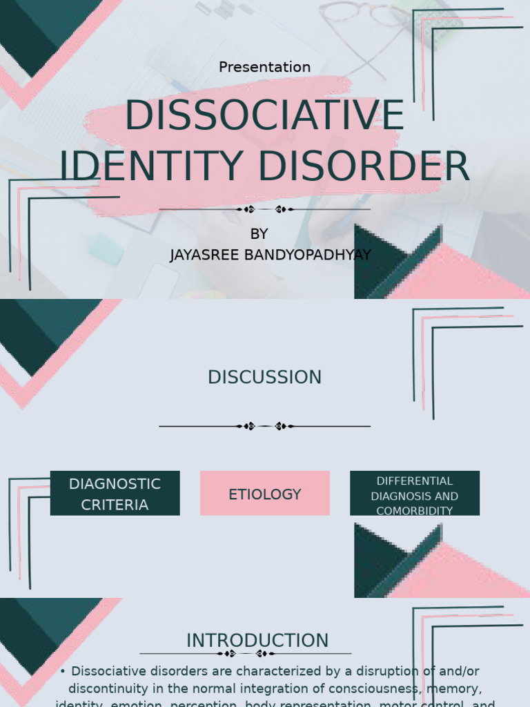 Dissociative Identity Disorder Guide | PDF | Dissociation (Psychology ...