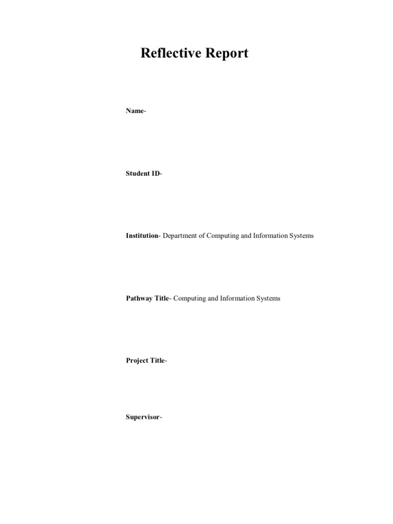 Sample Reflective Report 01 | PDF | Phishing | Thesis