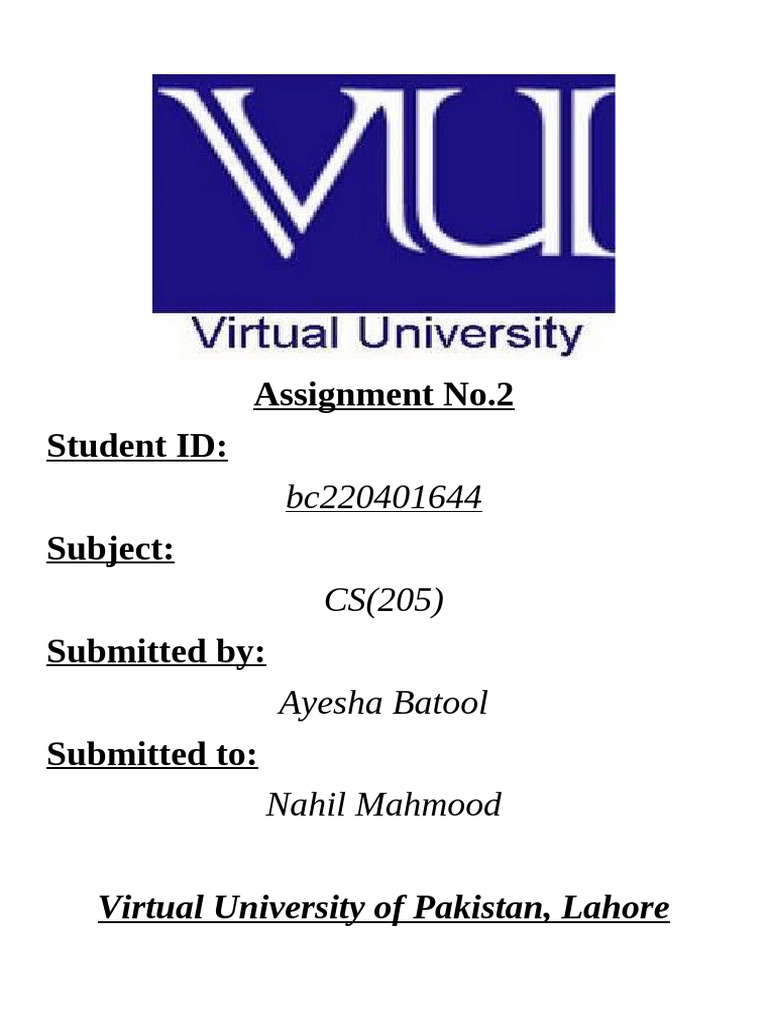 cs205 Assigment 2 Solution | PDF