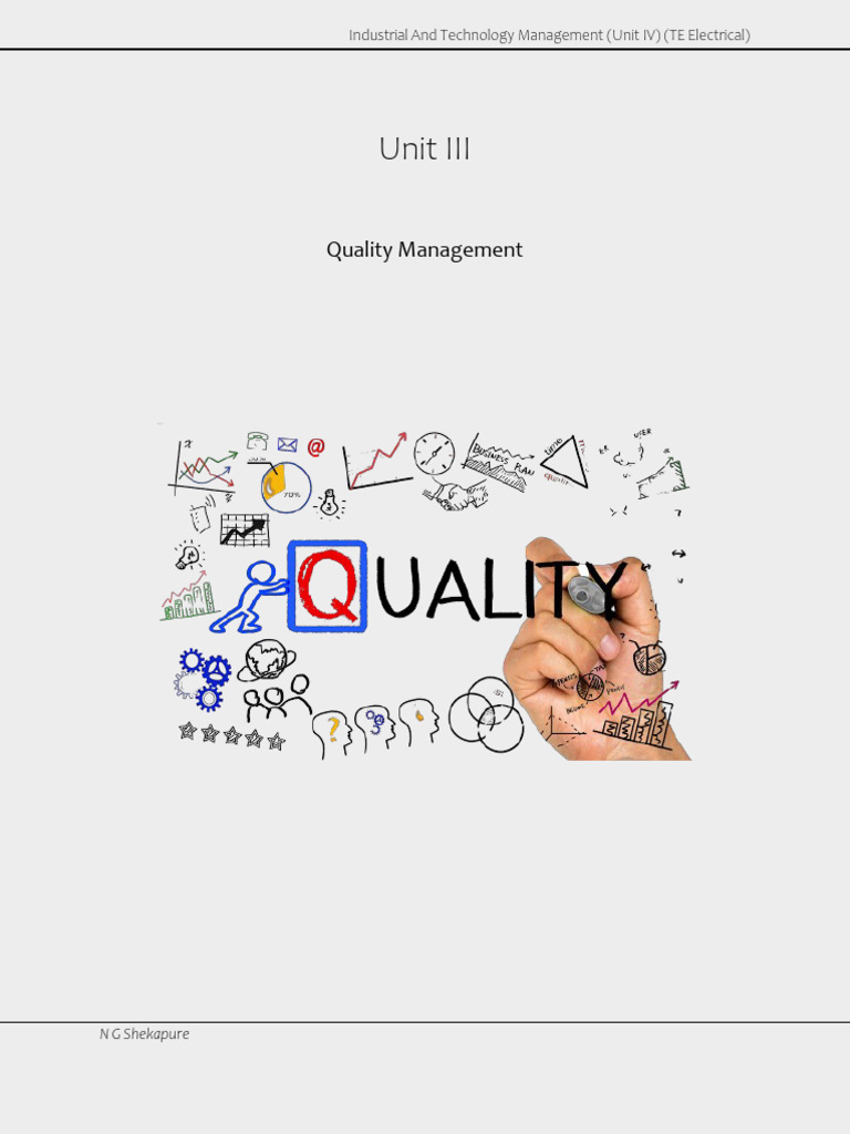 ITM Unit IV Quality Management 2024 | PDF | Six Sigma | Quality (Business)