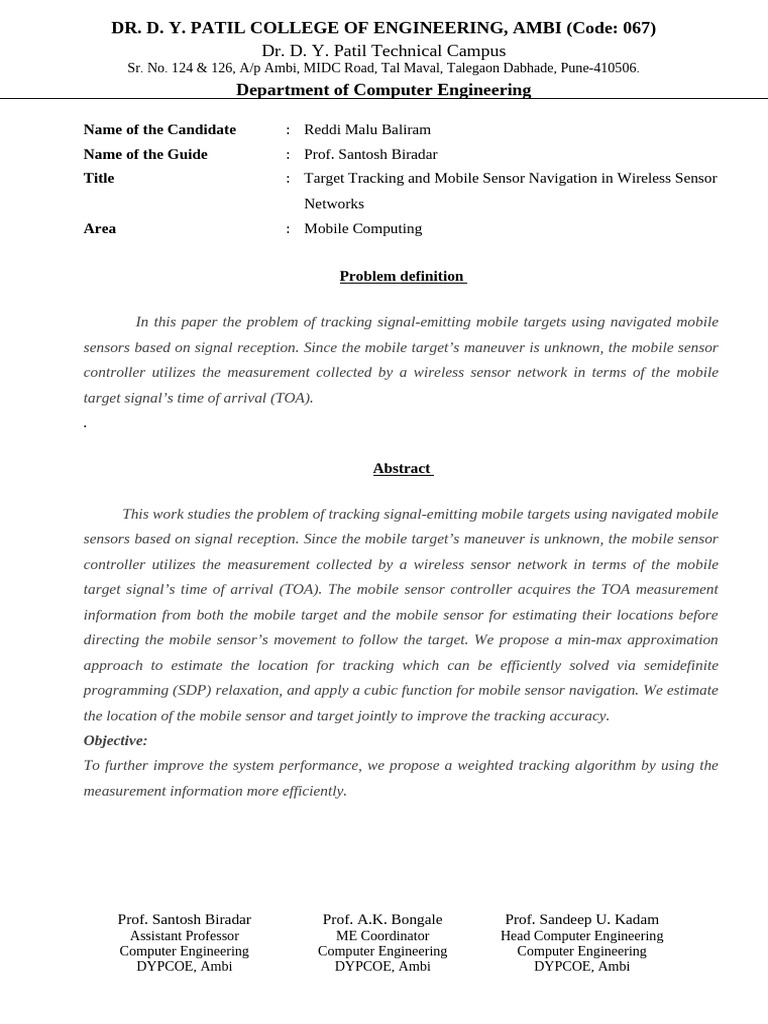 Abstract_To_University(Target Tracking and Mobile Sensor Navigation in Wireless Sensor Networks ...