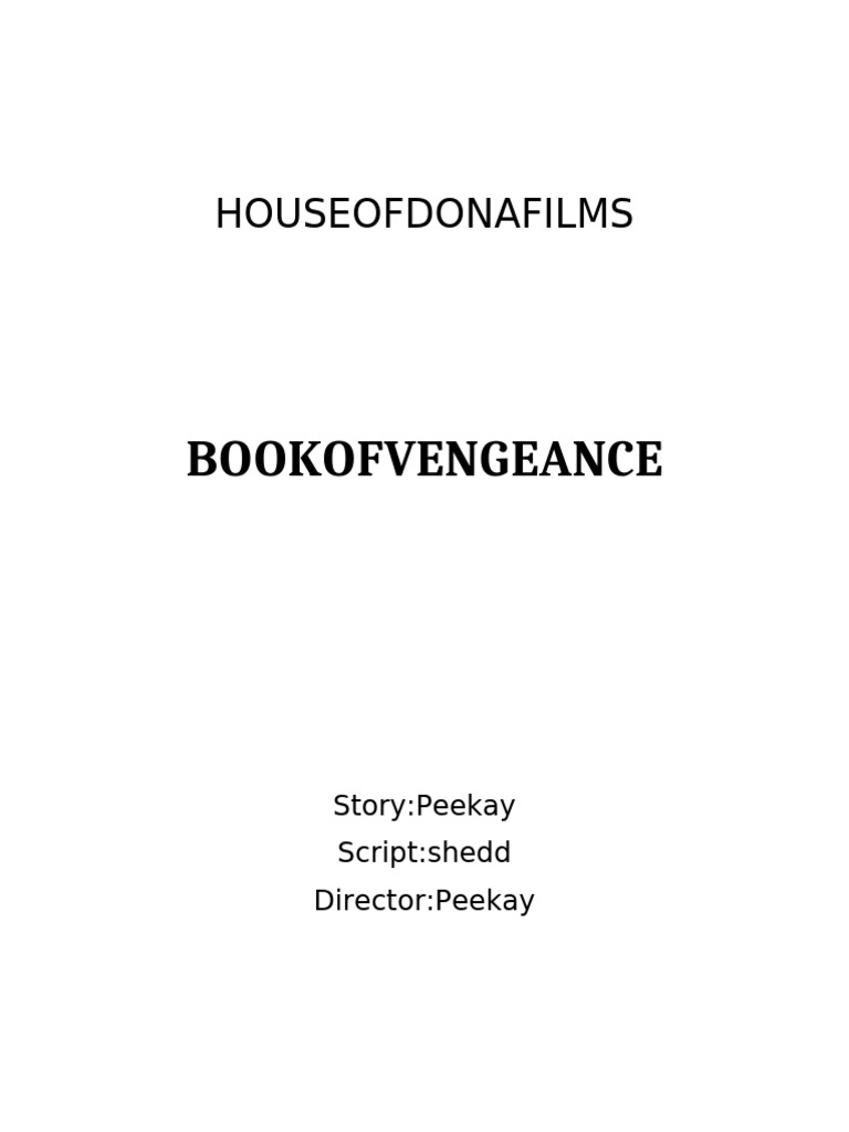 Book of Vengeance, Hod Films | PDF | Physical Chemistry | Continuum ...