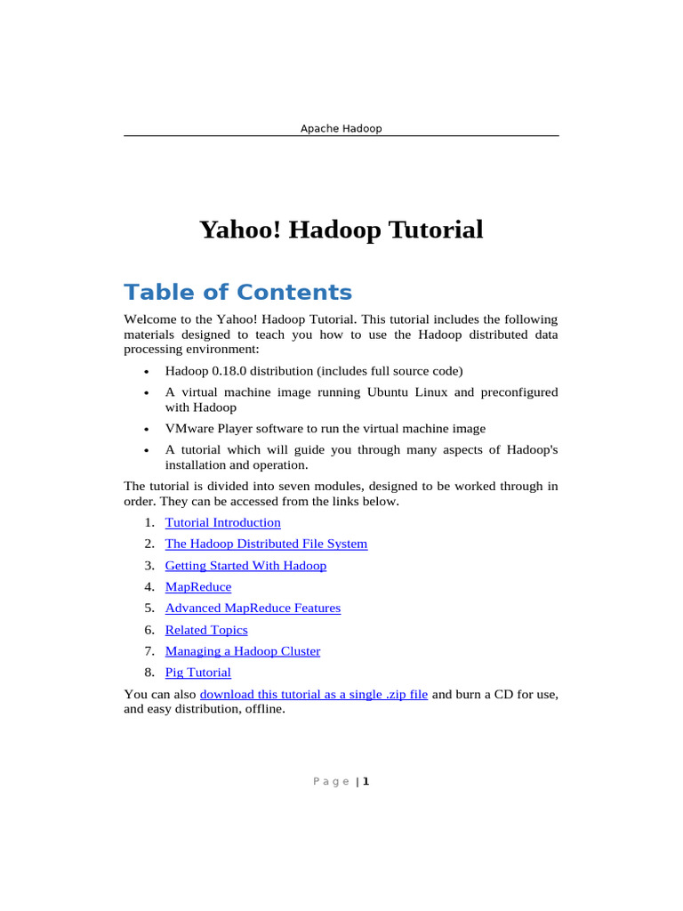 Yahoo Hadoop | PDF | Apache Hadoop | Computer File