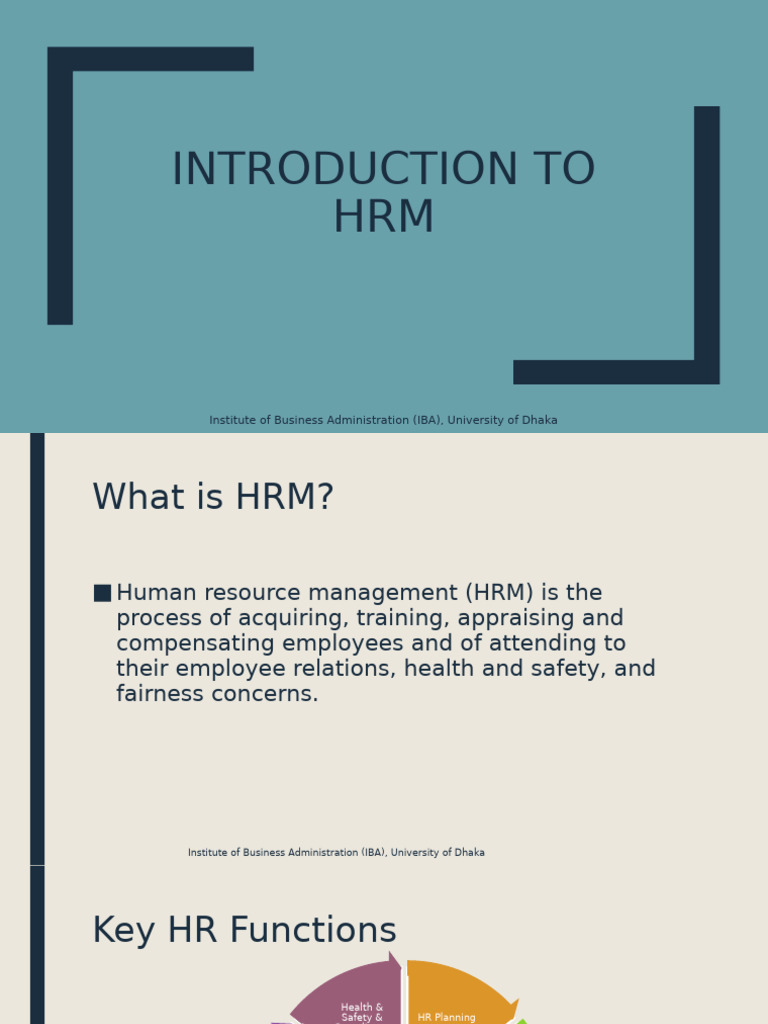 Introduction to HRM | PDF | Human Resource Management | Human Resources
