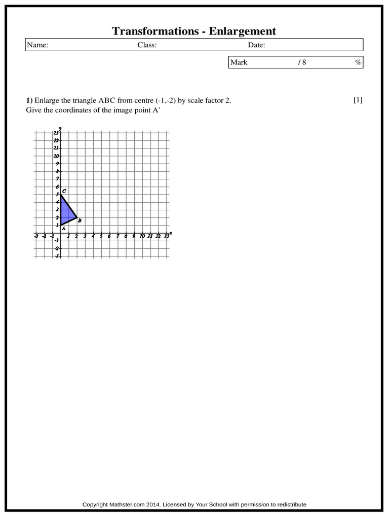 Transformations - Enlargement | PDF | Shape | Linear Algebra