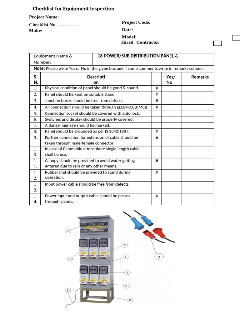 Equipment Inspection Checklist Guide | PDF