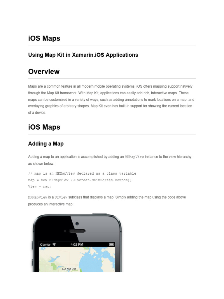 xamarin-ios-map | PDF | Ios | Annotation