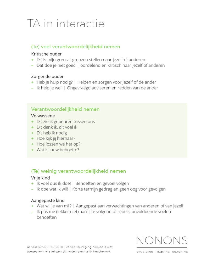 018 Transactionele Analyse Interactie 1 | PDF