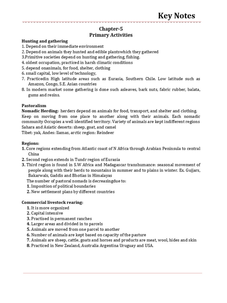 Primary Activities | PDF | Agriculture | Mining