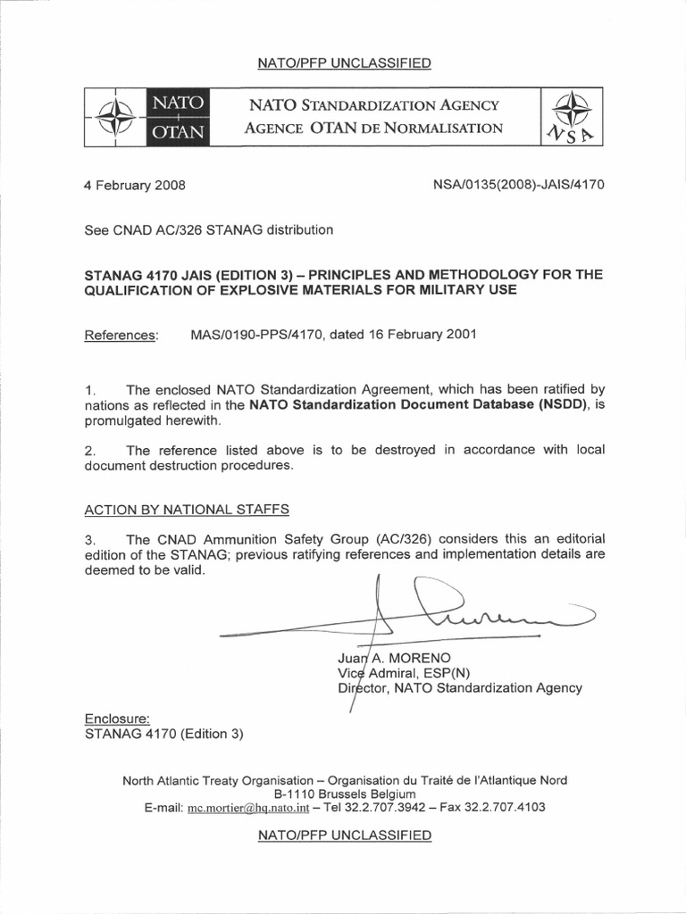 Nato Standardization Agreement | PDF | Rocket Engine | Propellant