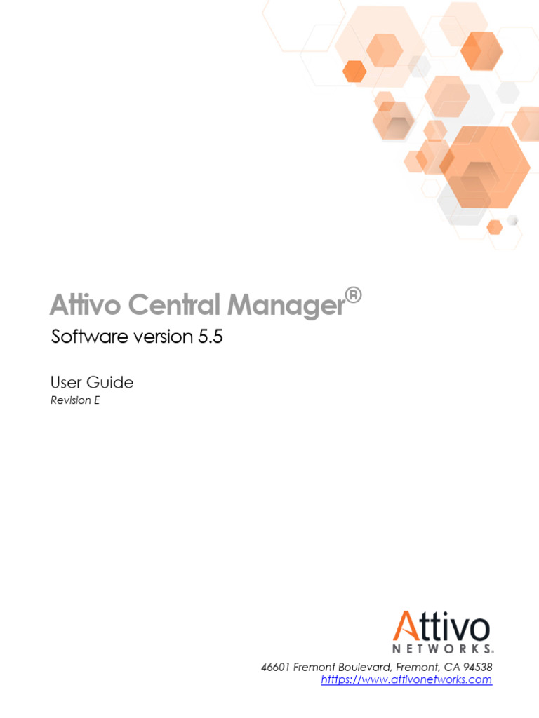 Attivo Central Manager 5.5 User Guide | PDF | Radius | Network Architecture
