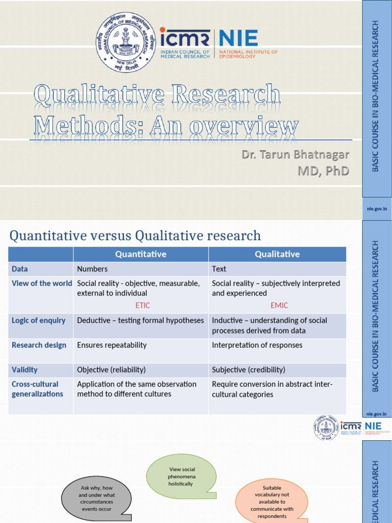 Qualitative Research Methods - An Overview | PDF | Qualitative Research ...