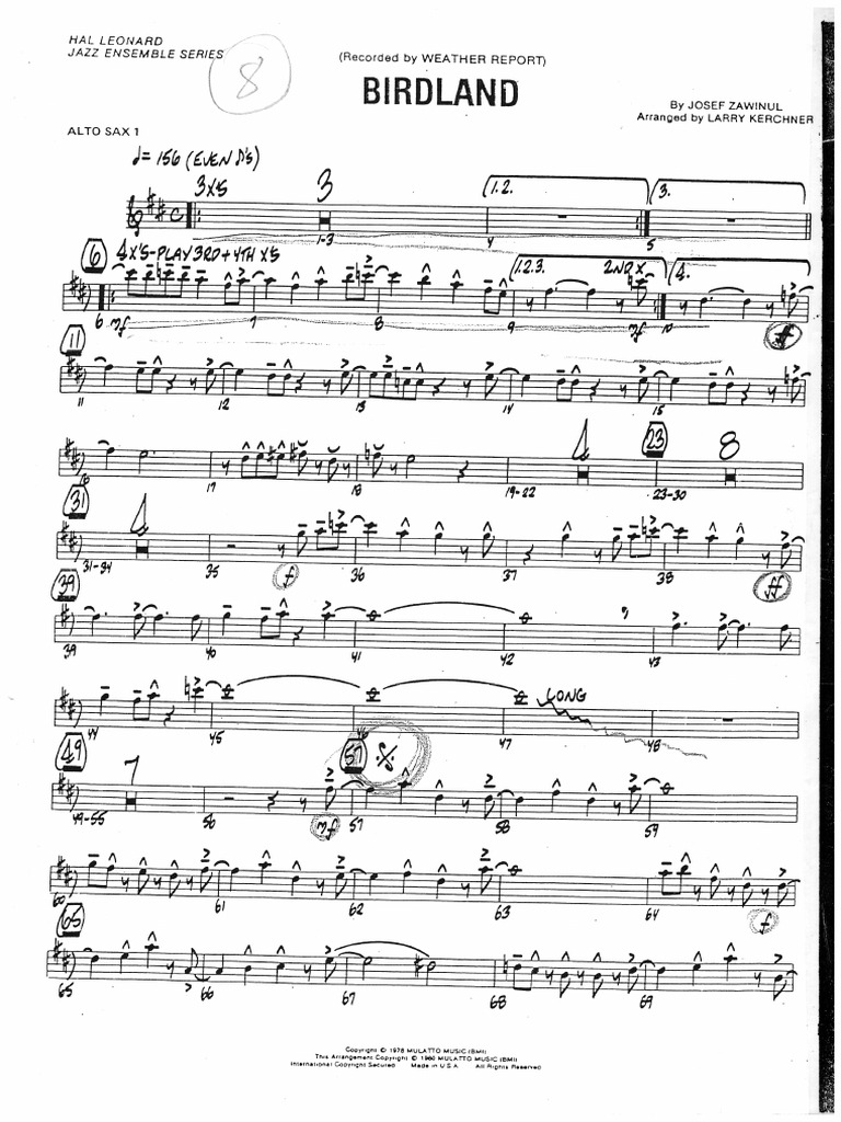 Birdland-Alto 1 | PDF