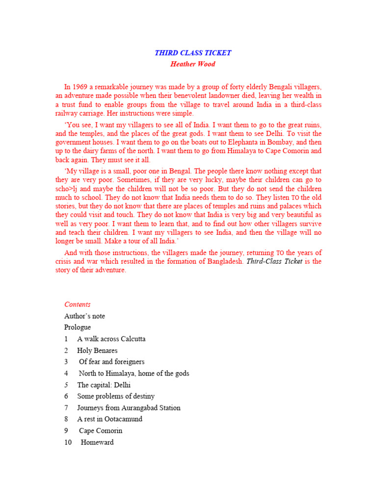 Third-Class Ticket (Penguin Travel Library) - Heather Wood - 1990 ...