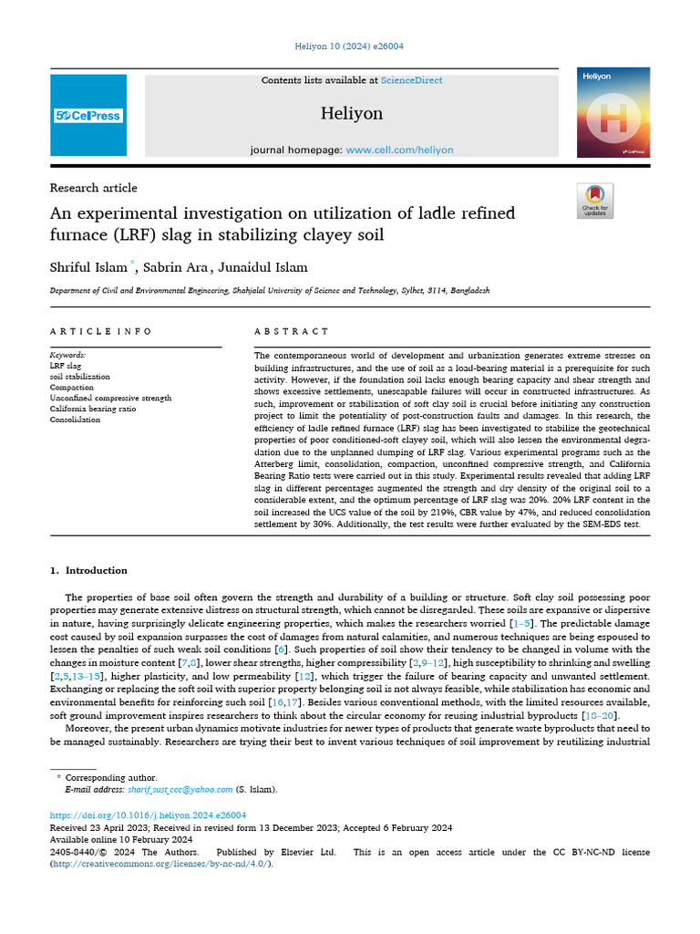An Experimental Investigation On Utilization of Ladle Refined Furnace ...
