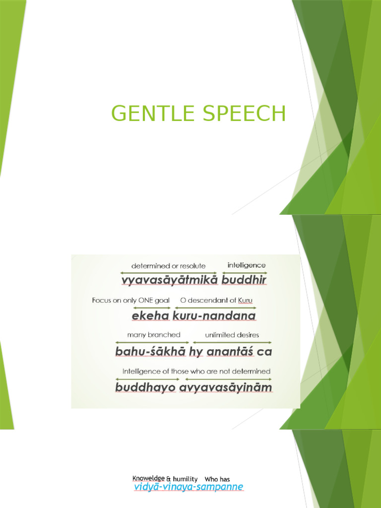 Gentle Speech | PDF