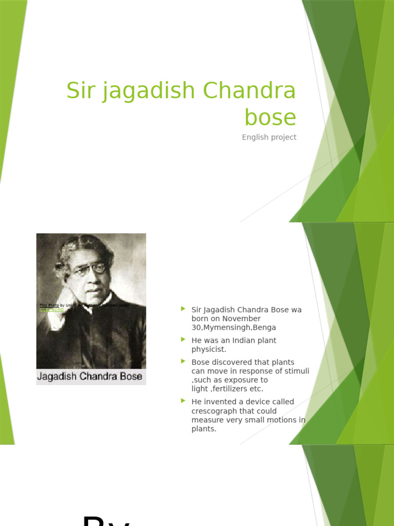 Sir Jagadish Chandra Bose: Biography | PDF