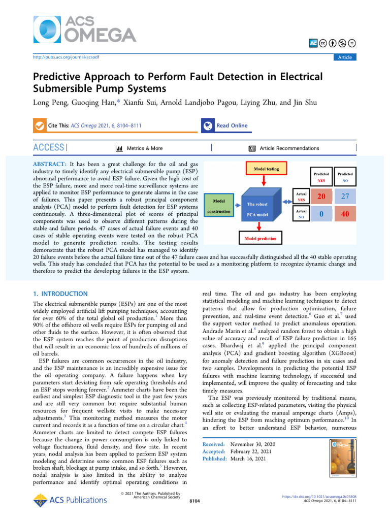 Predictive Approach To Perform Fault Detection in | PDF | Principal Component Analysis | Machine ...