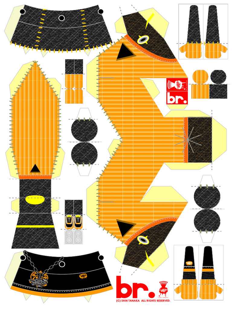 Blog Paper Toy Papertoy BR Citrouille Template | PDF