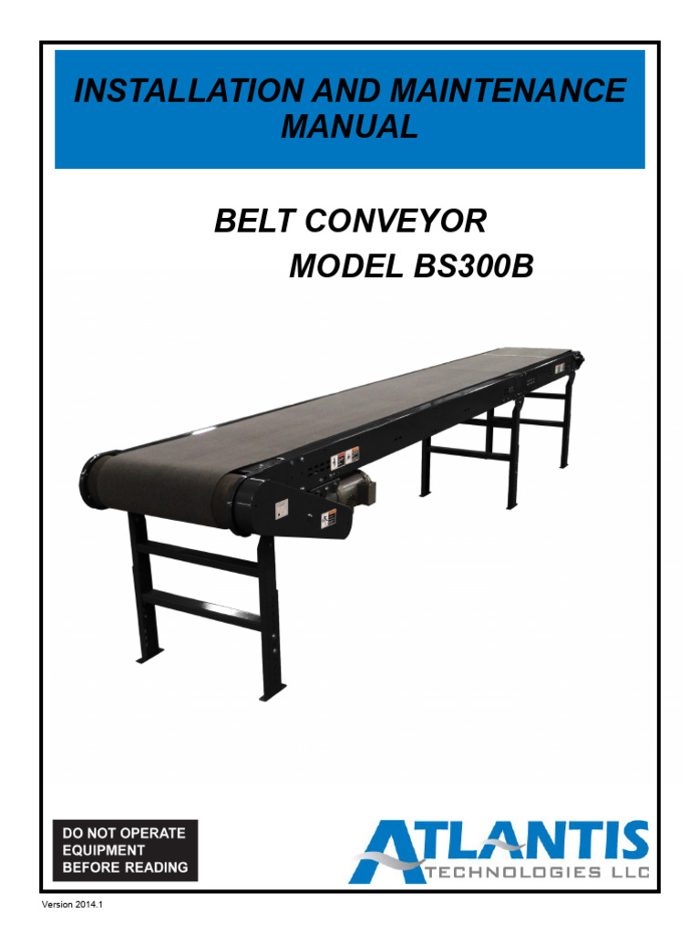 Belt Conveyor BS300B | PDF | Belt (Mechanical) | Screw