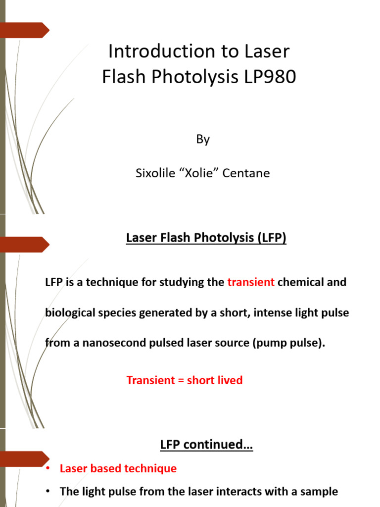 Laser Flash Photolysis | PDF | Absorption Spectroscopy | Laser