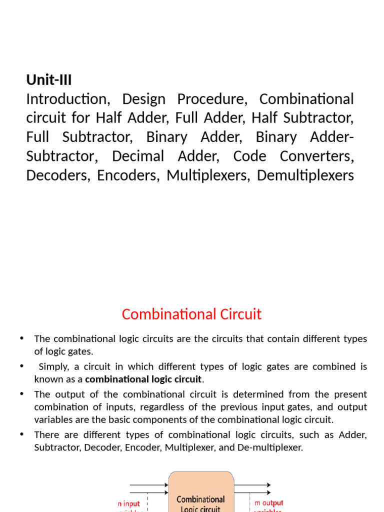 Unit-3 ppt-1 | PDF | Logic Gate | Digital Electronics