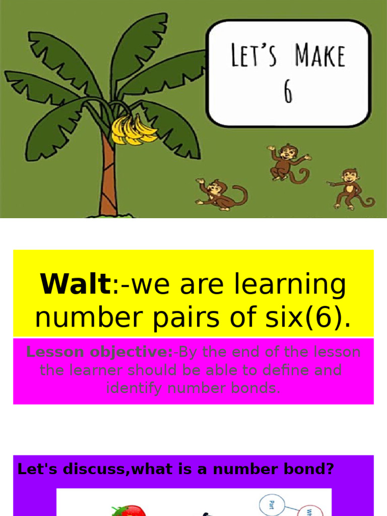 Understanding Number Bonds of Six | PDF