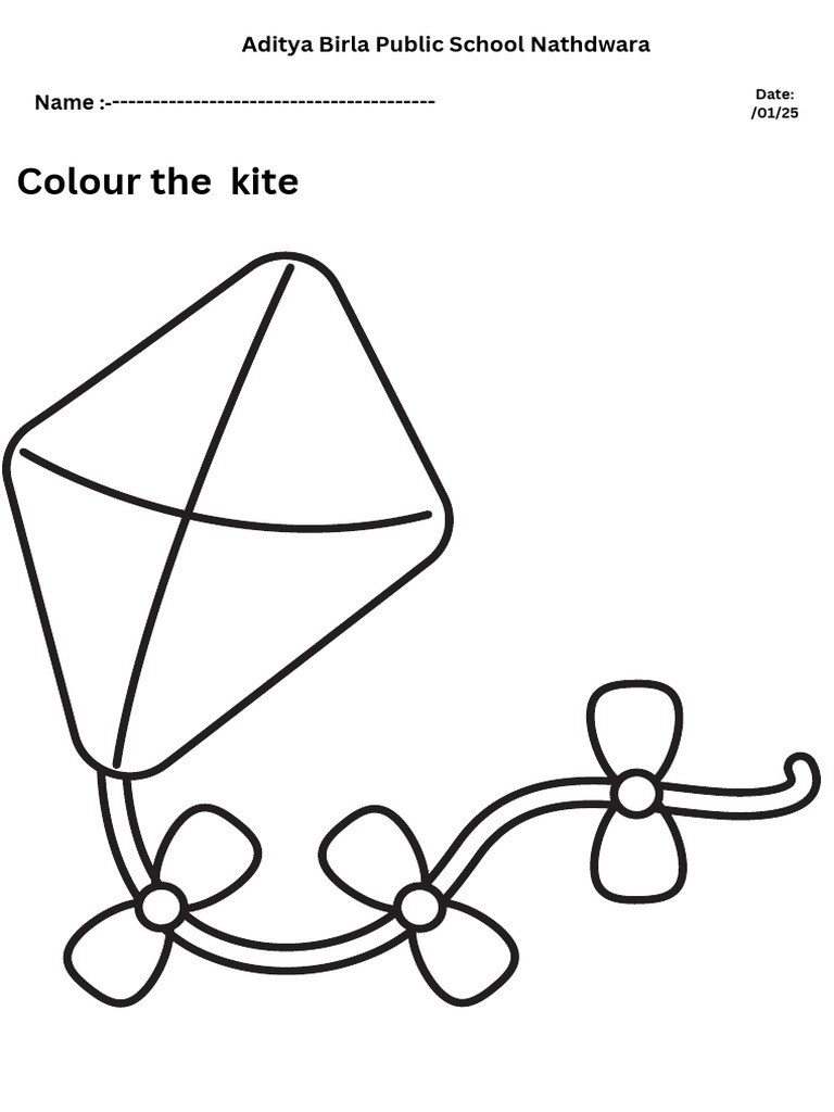 Kite Coloring Activity for Kids | PDF