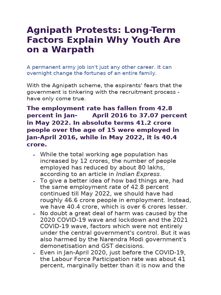 Document1 Agnipath Scheme | PDF