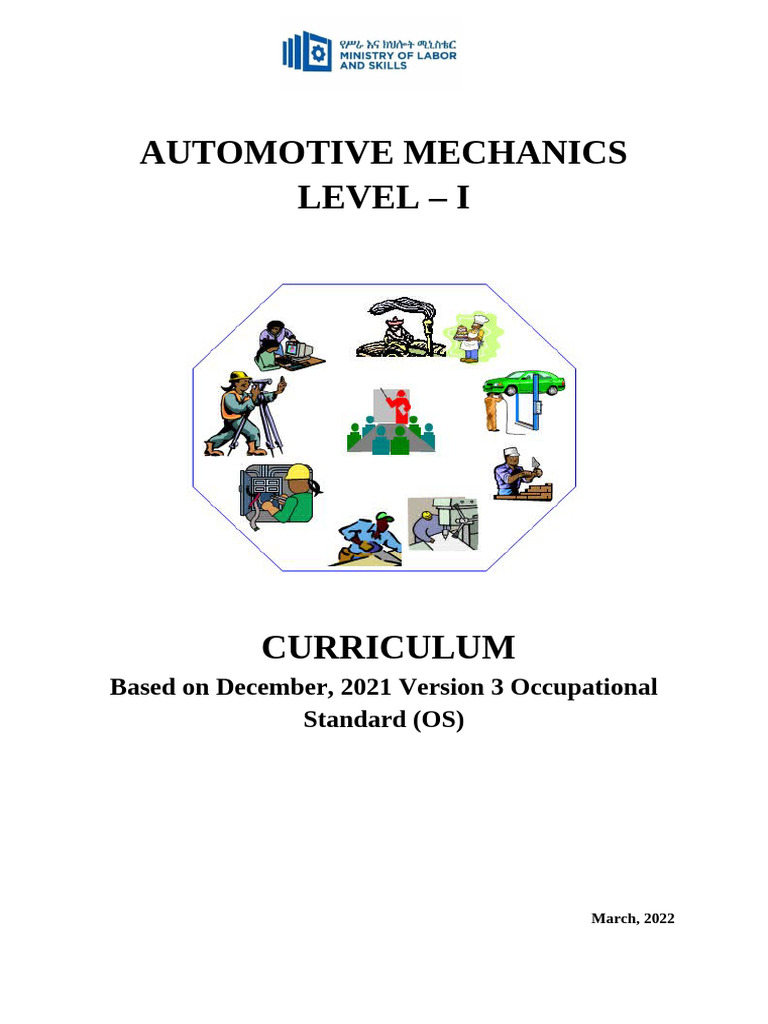Automotive Mechanics Level - I: Based On December, 2021 Version 3 ...