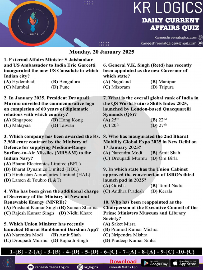 20-Jan-25 - Curr - Aff.E - Kaneesh Maths-DS | PDF
