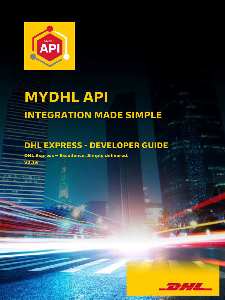 MyDHL API SOAP Developer Guide v2.16 | PDF | Web Service | Soap