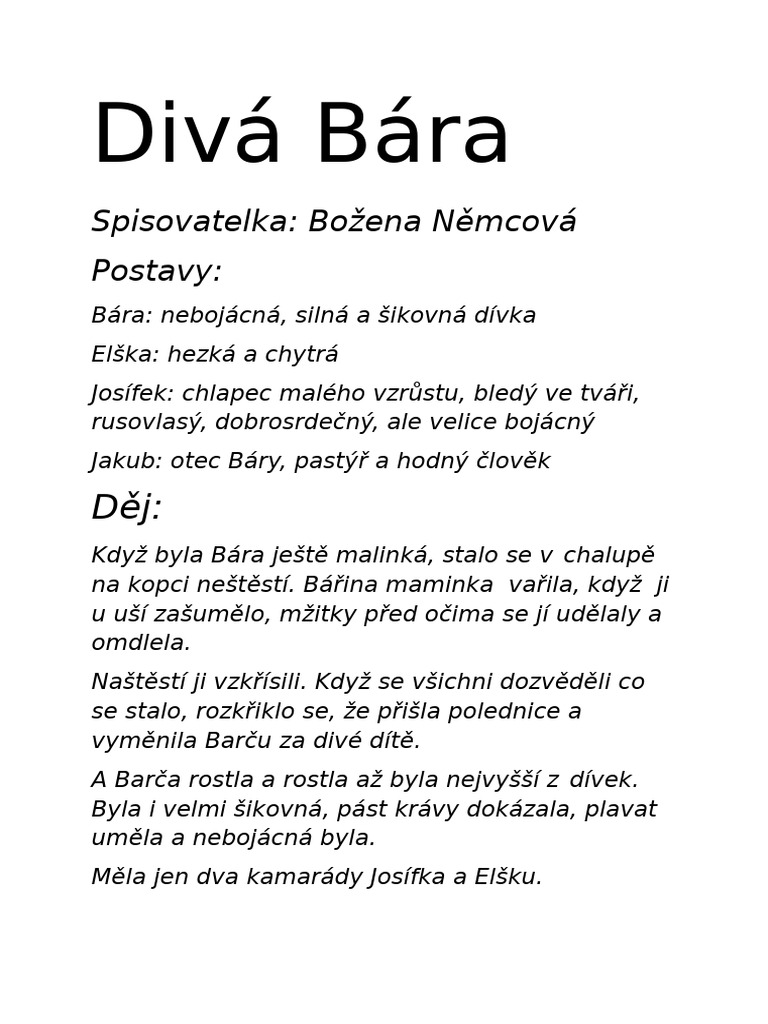 Diva Bara ČT Denik | PDF