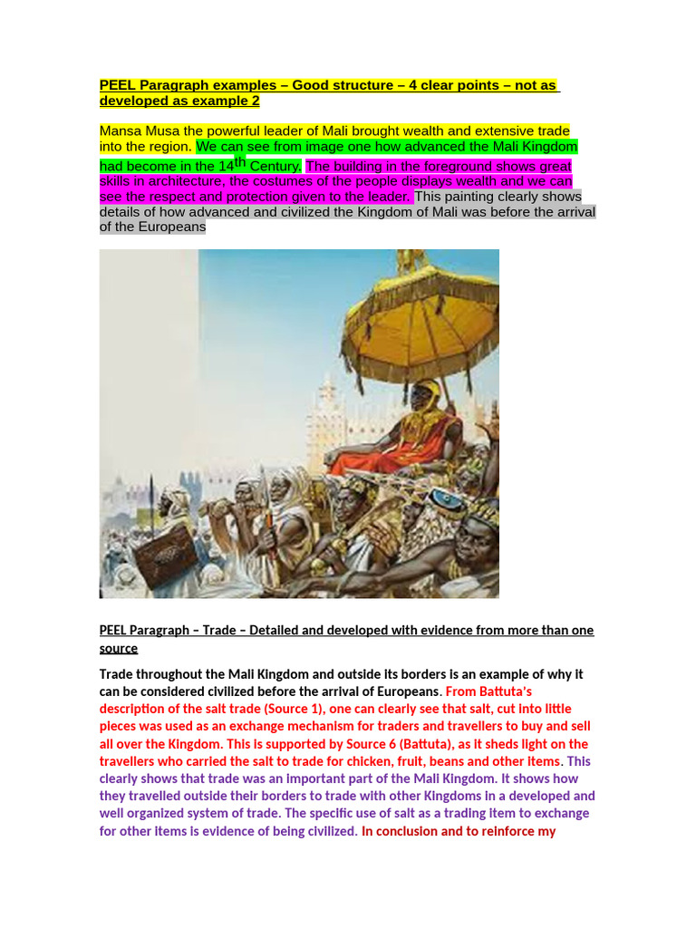 PEEL Paragraph Examples | PDF