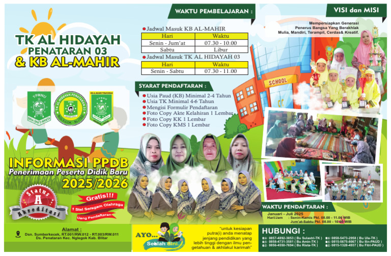 Brosur PPDB 2025-2026_TK Al Hidayah 03 & PAUD Al Mahir | PDF
