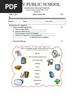 Worksheet - Grade 3 (ComputerSystem) | PDF | Central Processing Unit | Input/Output