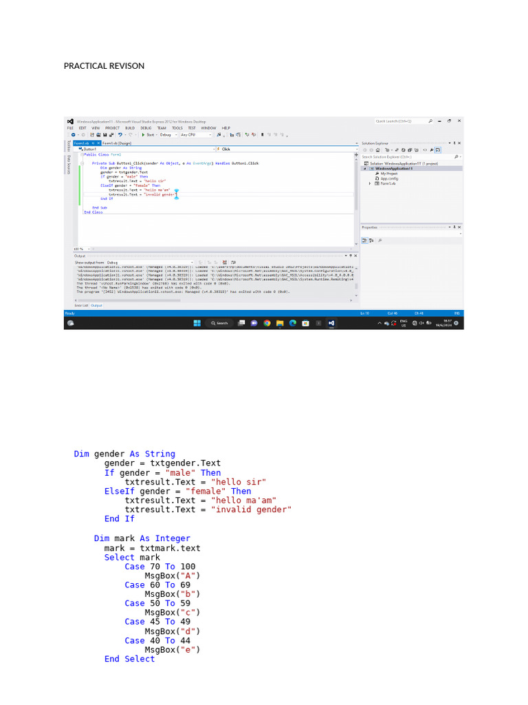 PRACTICAL REVISON | PDF