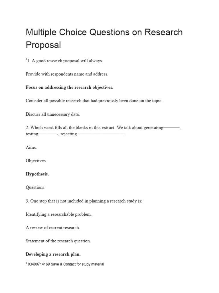 Research Proposal | PDF | Hypothesis | Methodology