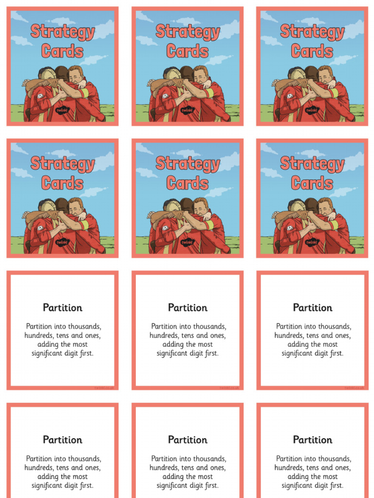 Year 5 Mental Maths Game On Strategy Pack-Strategy Cards | PDF