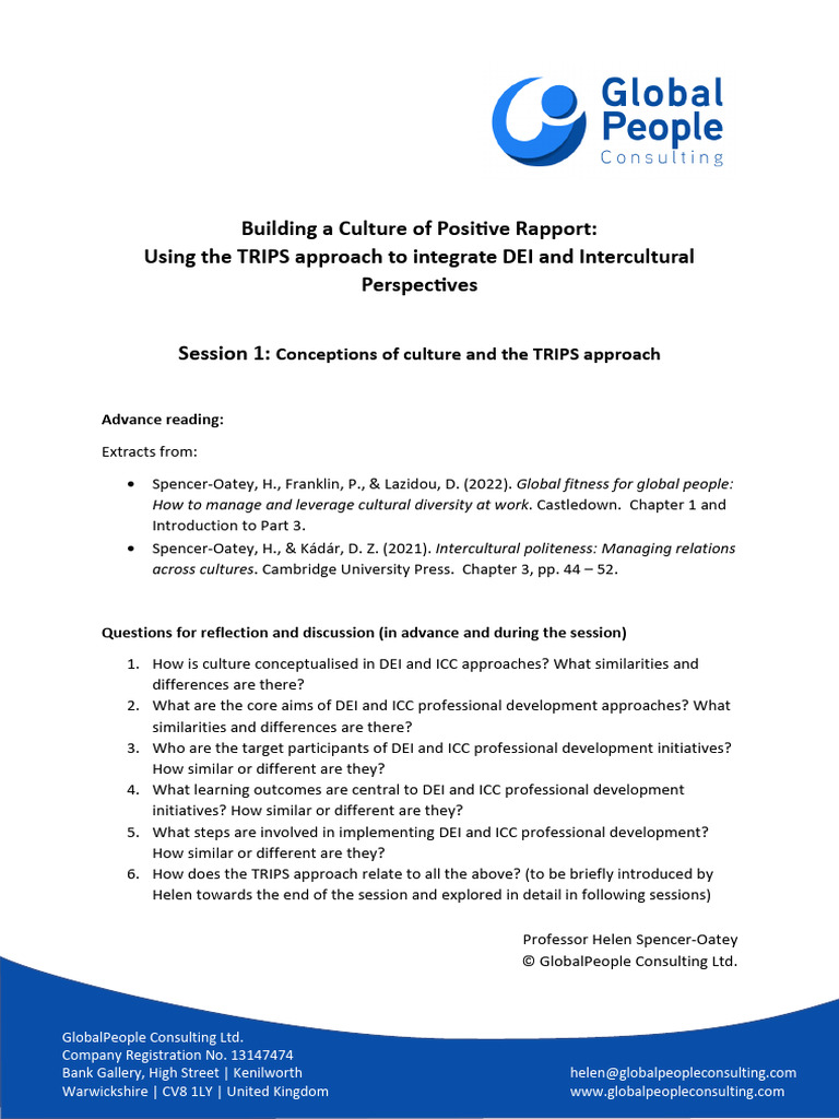 Session 1 - Handout | PDF