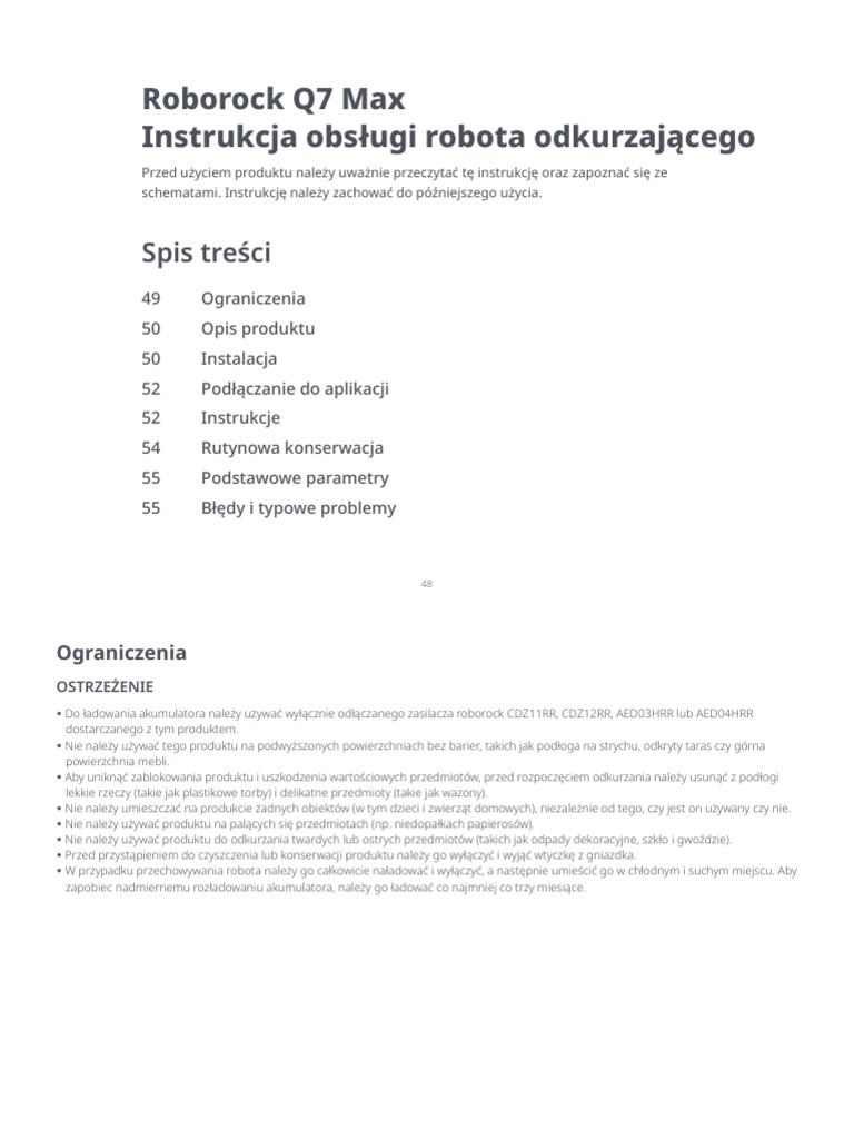 instrukcja-obslugi-ROBOROCK-Q7-Max | PDF