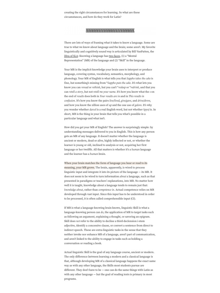 Teaching Latin to Humans. How to Honor both the Language and the… _ by ...