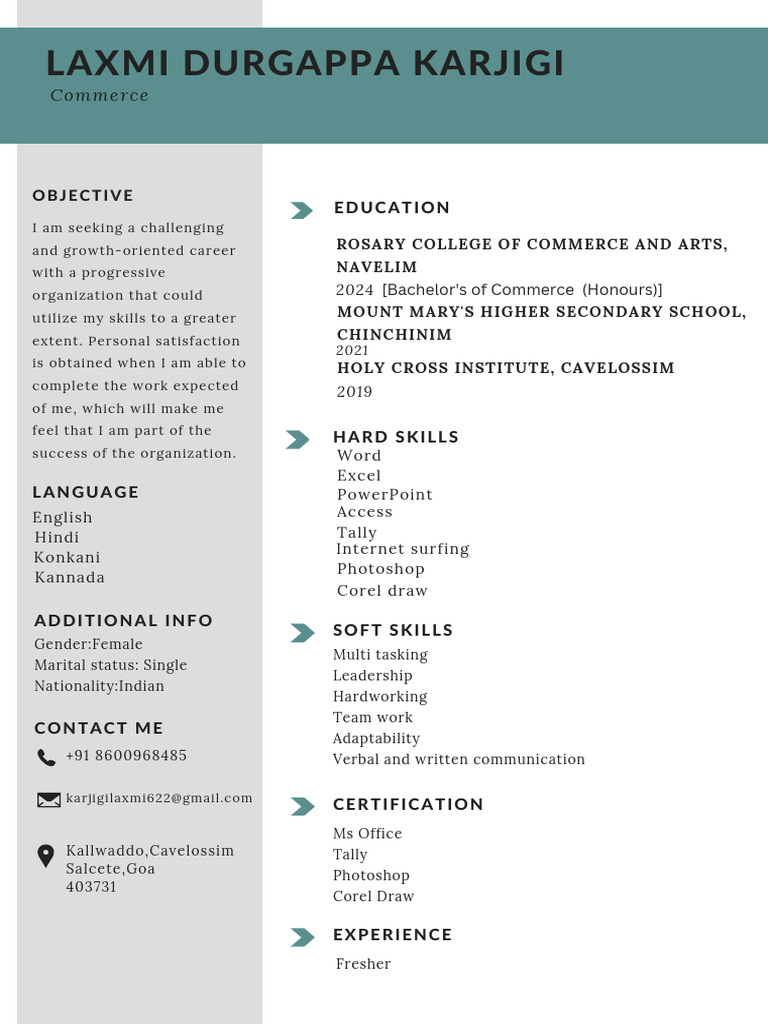 Laxmi Durgappa Karjigi_CV 1 | PDF