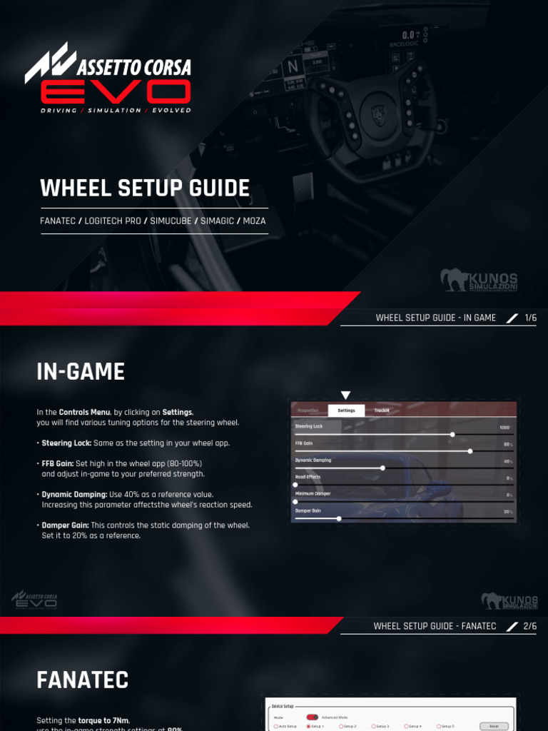 Wheel Setup Guide for Sim Racing | PDF