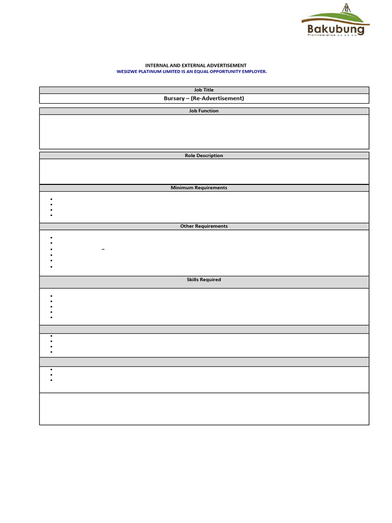Bursary Re Advertisement | PDF