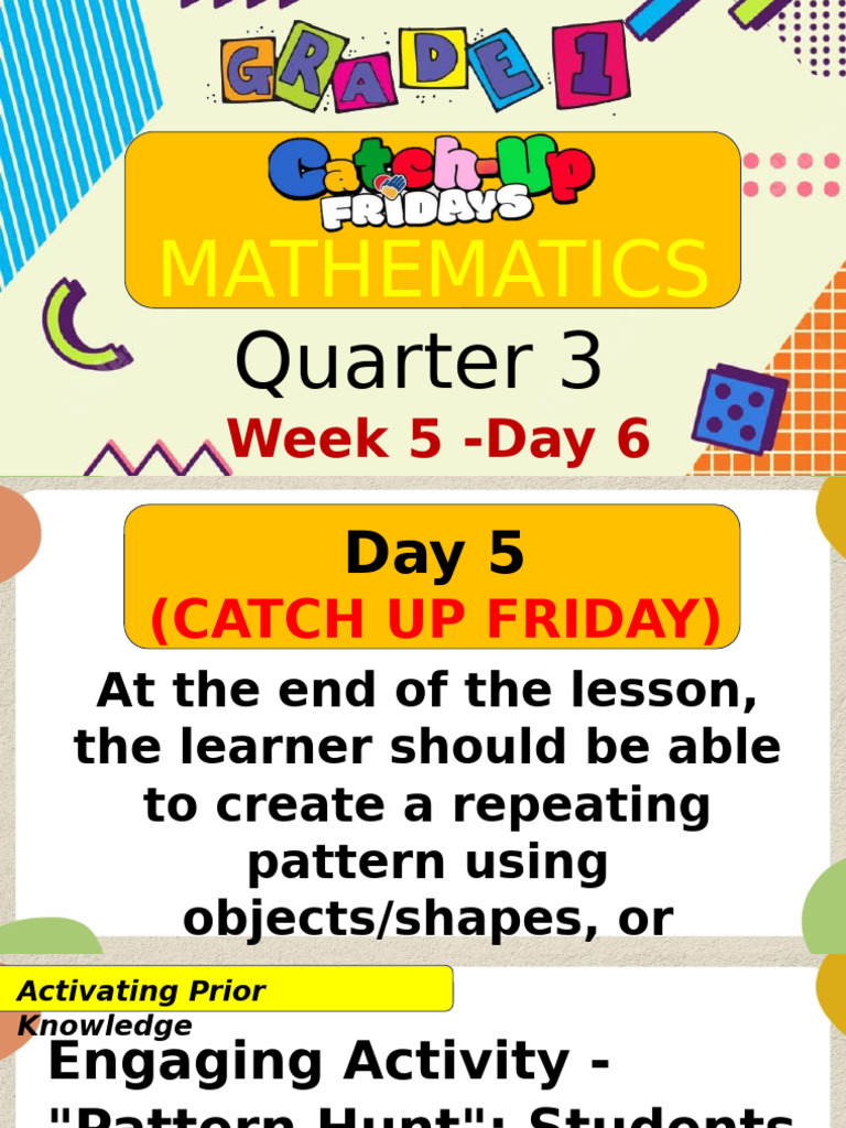 Gr1-Catch Up Mathematics | PDF | Pattern | Learning