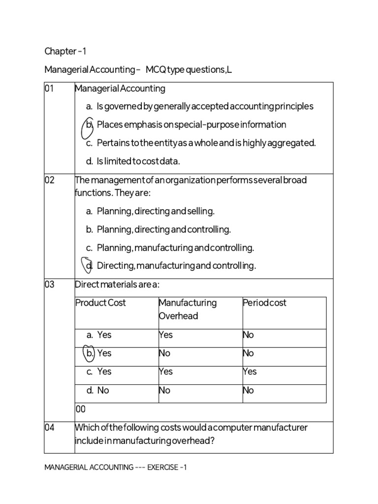 Chapter-1 Managerial Accounting - Introduction(1) | PDF | Inventory ...