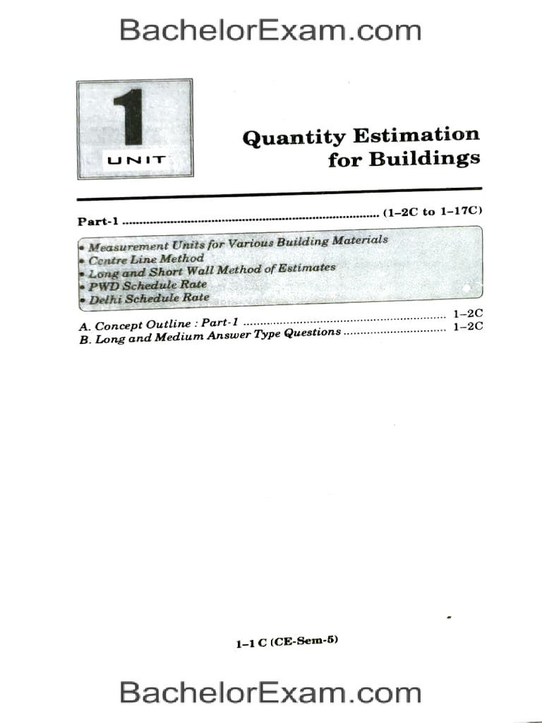 Quantity Estimation - Construction Management Full PDF | PDF ...