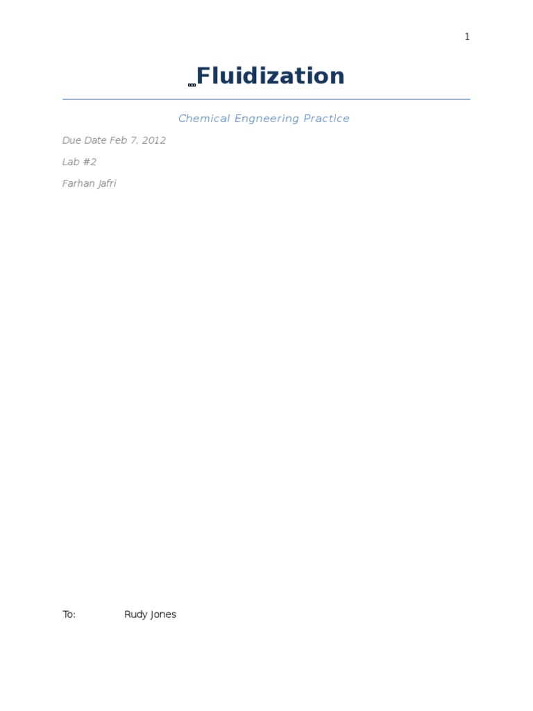 Fluidization: Chemical Engneering Practice | PDF | Fluidization | Gases